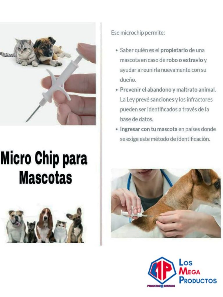 Micro Chip de Identificación para Mascotas perros y gatos – Los Mega ...